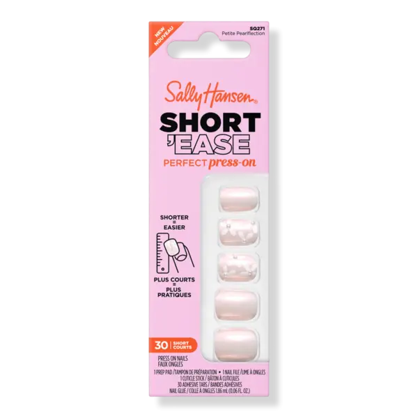 SALLY HANSEN Salon Effects Perfect Press-on Short'ease Nails - Petite Pearlflection​